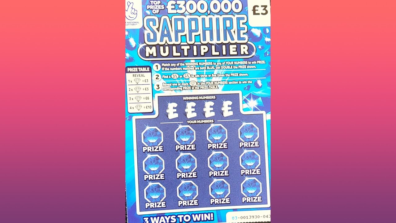 Scratchin' Saturdays 8 - £300,000 SAPPHIRE MULTIPLIER Blue Scratch Card ...