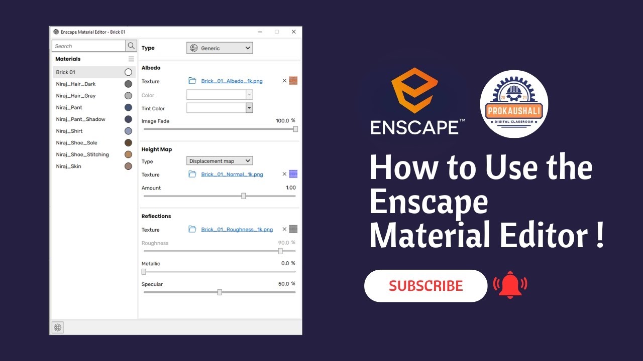 How to Use the Enscape Material Editor | Prokaushali - YouTube