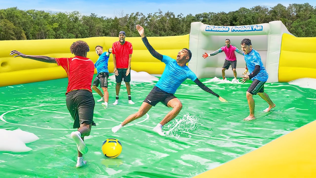 BETA SQUAD FOOTBALL SLIP N SLIDE CHALLENGE - YouTube