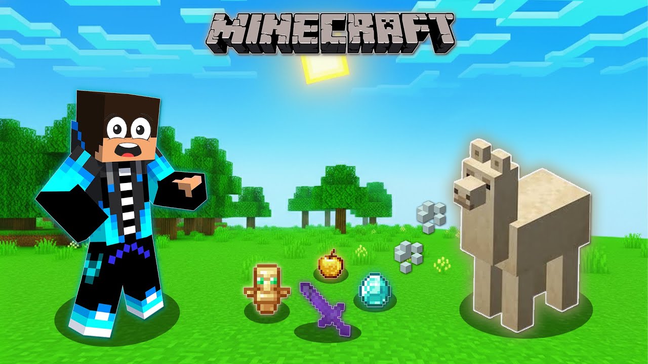 MINECRAFT BUT LLAMA SPIT OP ITEMS | INSANE - YouTube