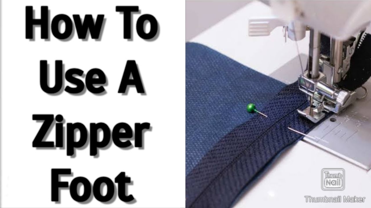 HOW TO ATTACH THE ZIPPER FOOT - YouTube - YouTube