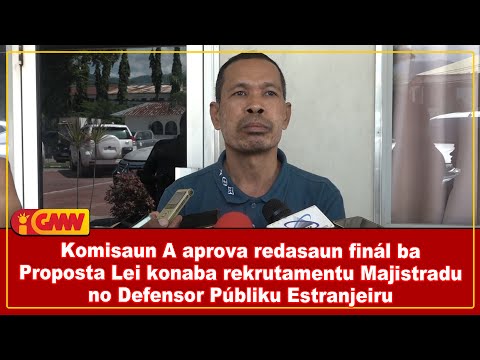 Komisaun A aprova redasaun finál ba Proposta Lei konaba rekrutamentu ...