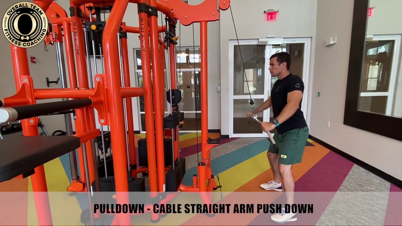 PULLDOWN - CABLE STRAIGHT ARM PUSH DOWN - YouTube
