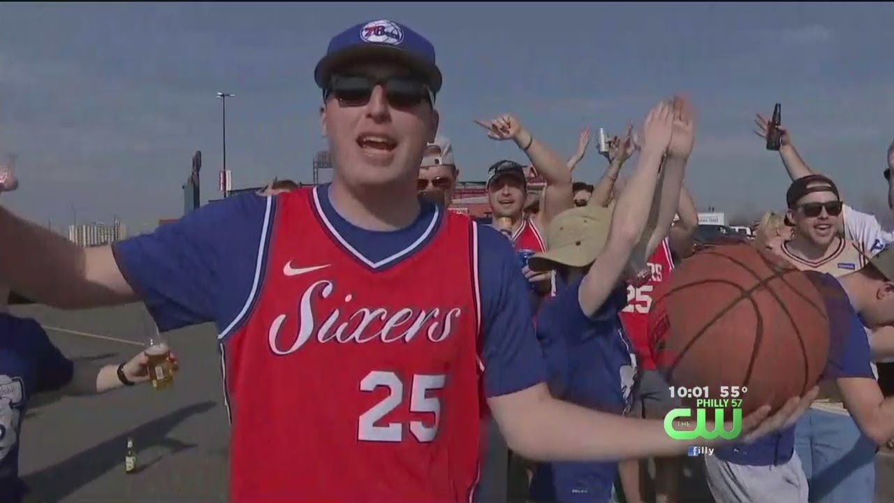 Sixers Fans Really "Trusting The Process" As NBA Playoffs Begin - YouTube