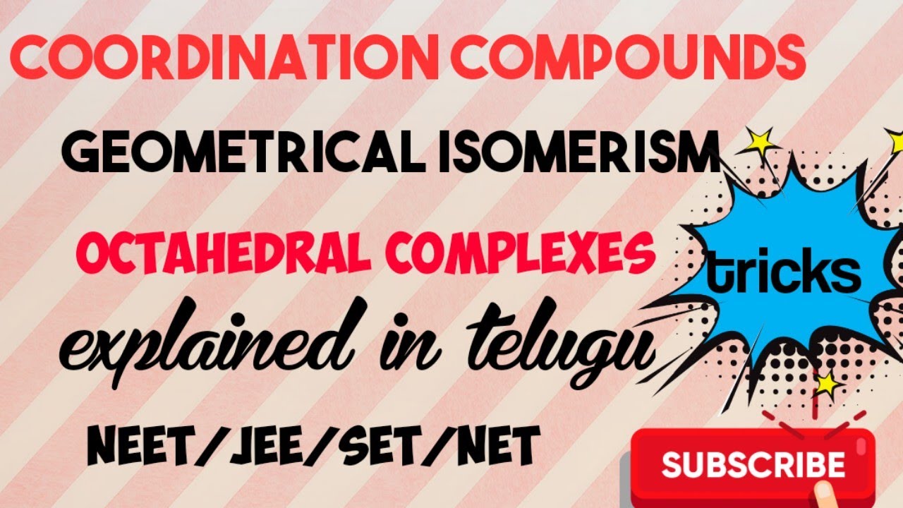 COORDINATION COMPOUNDS: Geometrical isomerism in Octahedral Completes 🔥 ...
