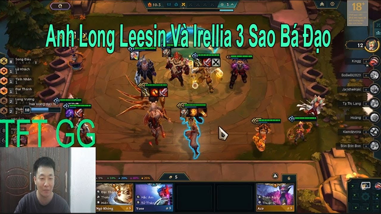 TFT GG | Anh Long Leesin Và Irellia 3 Sao Bá Đạo - YouTube