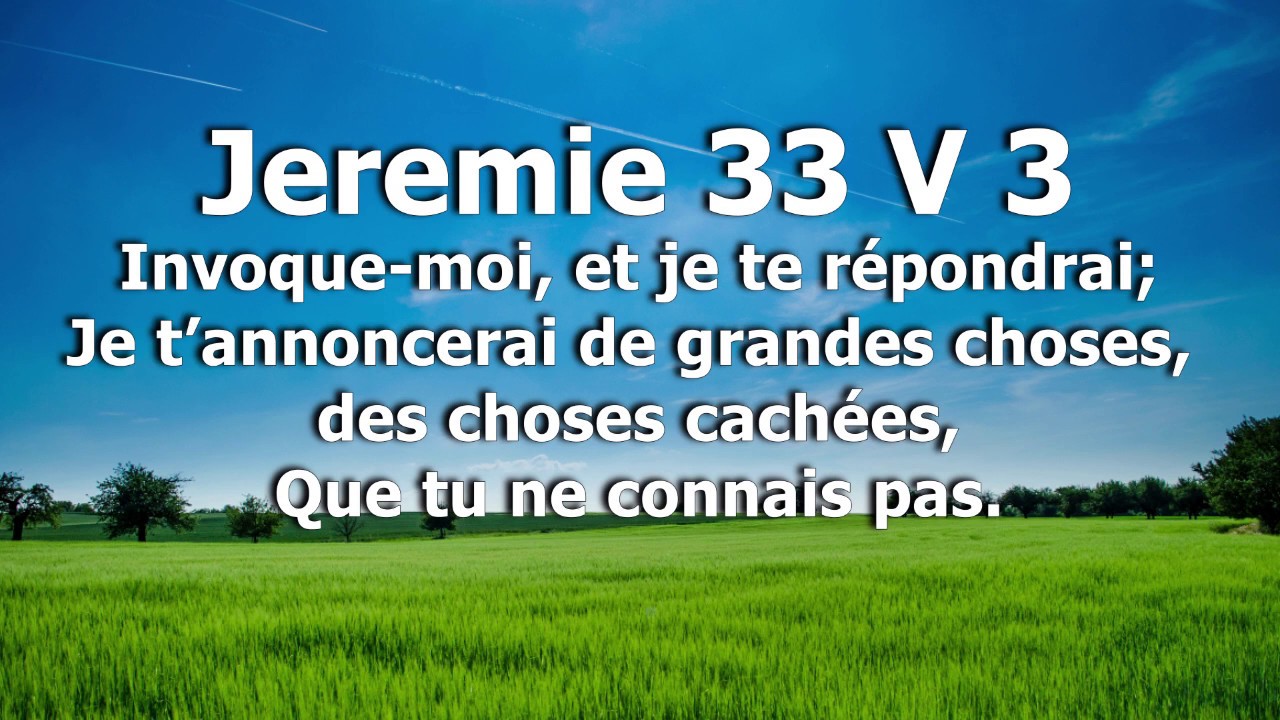 An nou li pawol la, Jeremie 33 V 3 Lecture Biblique Avec Sr Marie Ange ...