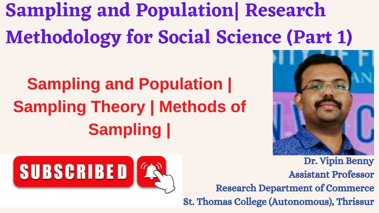 #1 Sampling and Population| Research Methodology for Social Science ...