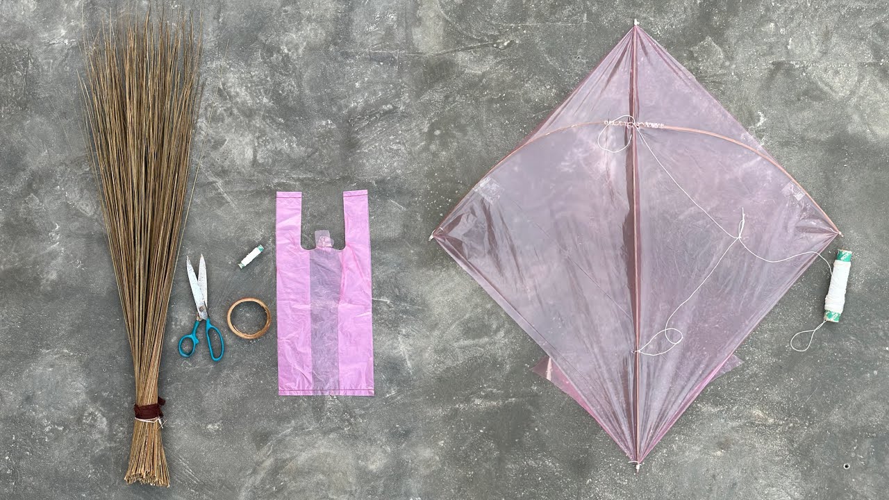 Poly Bag Patang || how to make a kite with home 5 items - YouTube