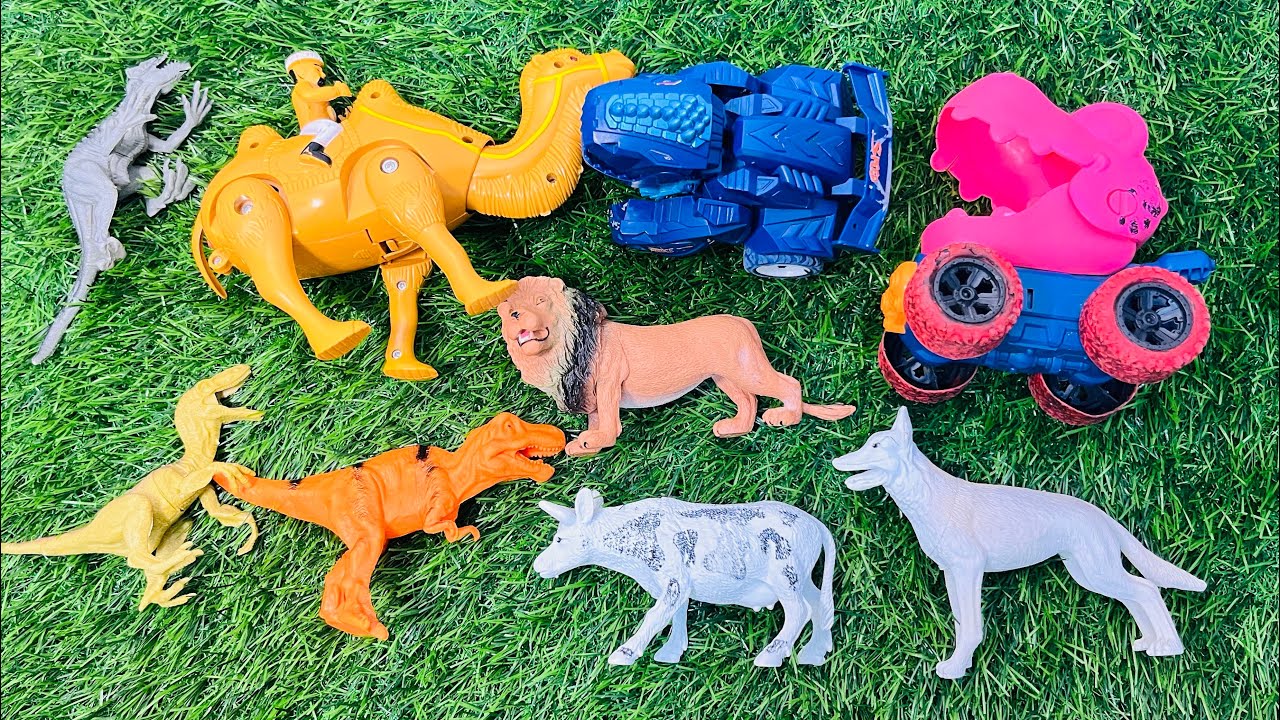 2:57 minutes Satisfying with unboxing animal toy | wolf t rex cow dino ...