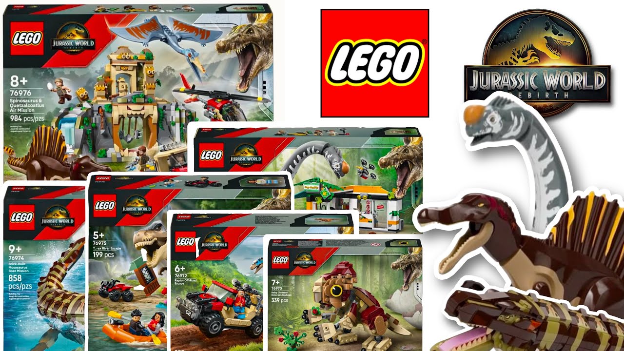 NEW LEGO JURASSIC WORLD REBIRTH SETS REVEALED!!! - YouTube