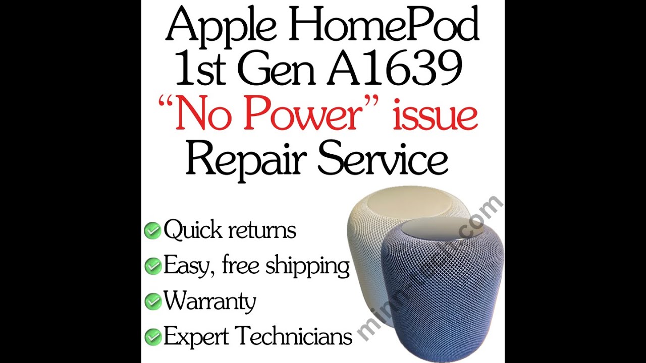 Apple OG HomePod No-Power Not Powering on not turning on Repair Service ...