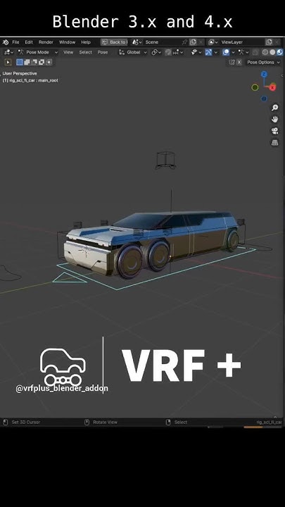 Sci-fi Car rig in blender 4.x #animation #rigging #car #blender3d #blenderaddons - YouTube