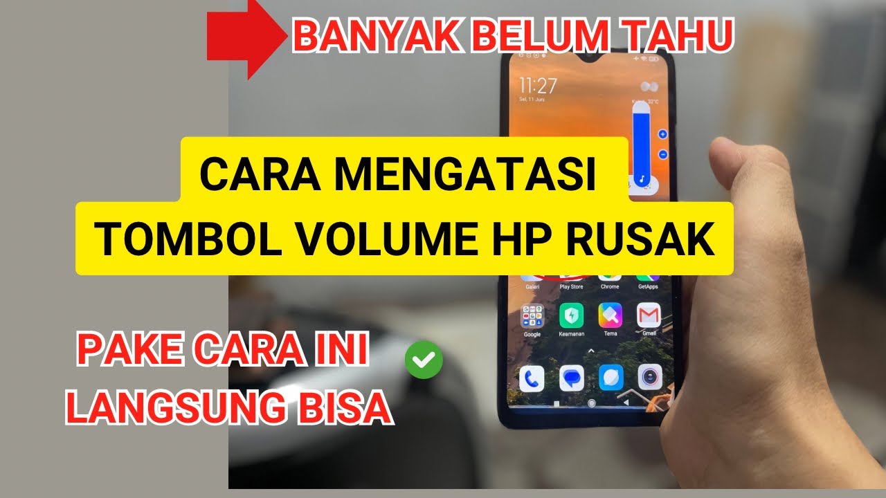 Cara mengatasi tombol volume hp rusak - YouTube