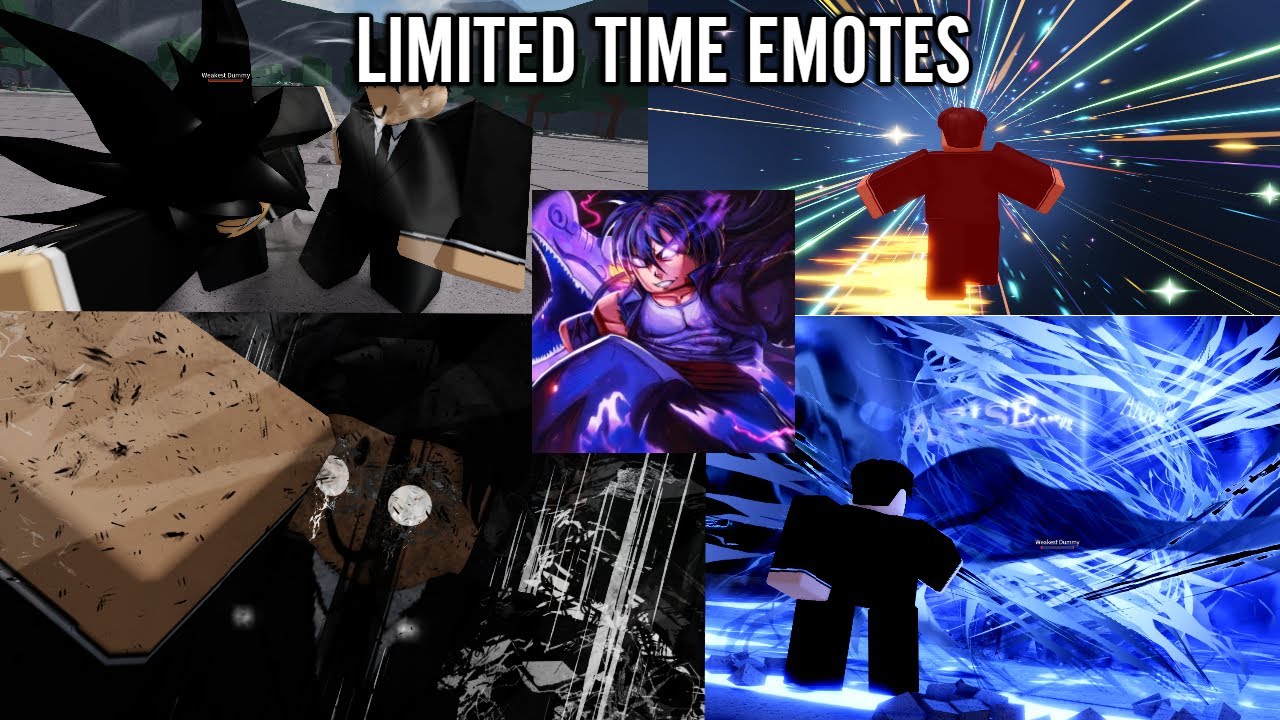 ALL TSB'S LIMITED TIME EMOTES ! - YouTube