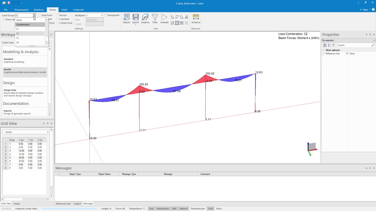 Prokon Sumo - Plotting Beam Results - YouTube