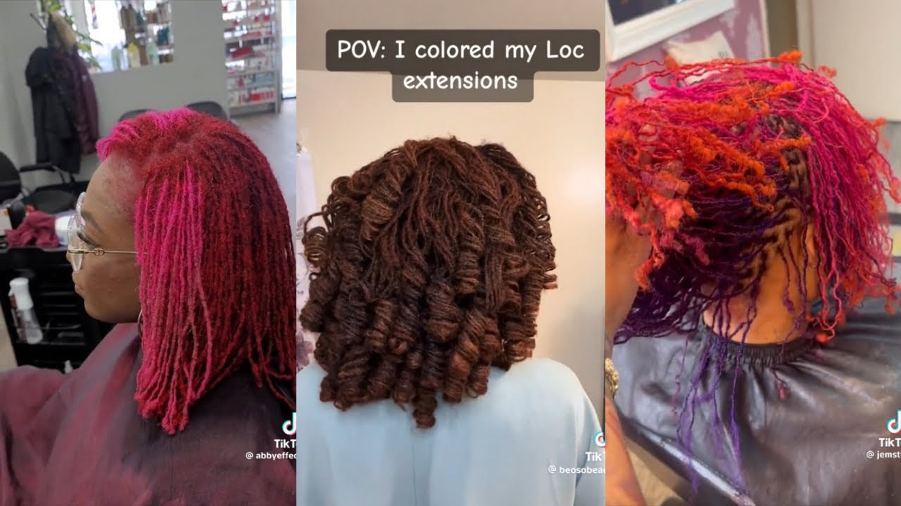 Color-Treated Microlocs/Sisterlocs | Microlocs TikTok Compilation Video ...