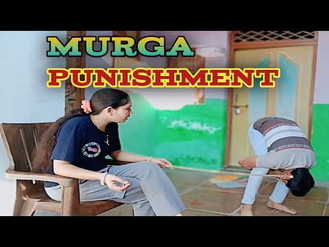 Murga punishment 🐓 |funny murga punishment on husband | girl by murga punishment with stick |