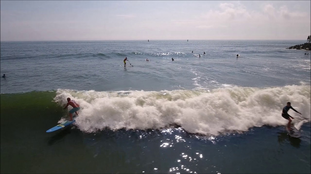 Surfing at the VA Beach Oceanfront - YouTube
