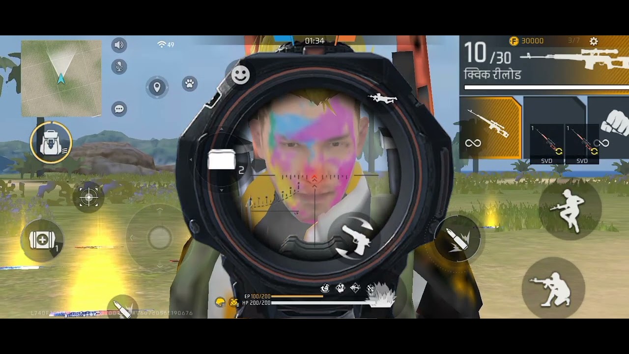 free fire 100 SVD Gun - YouTube