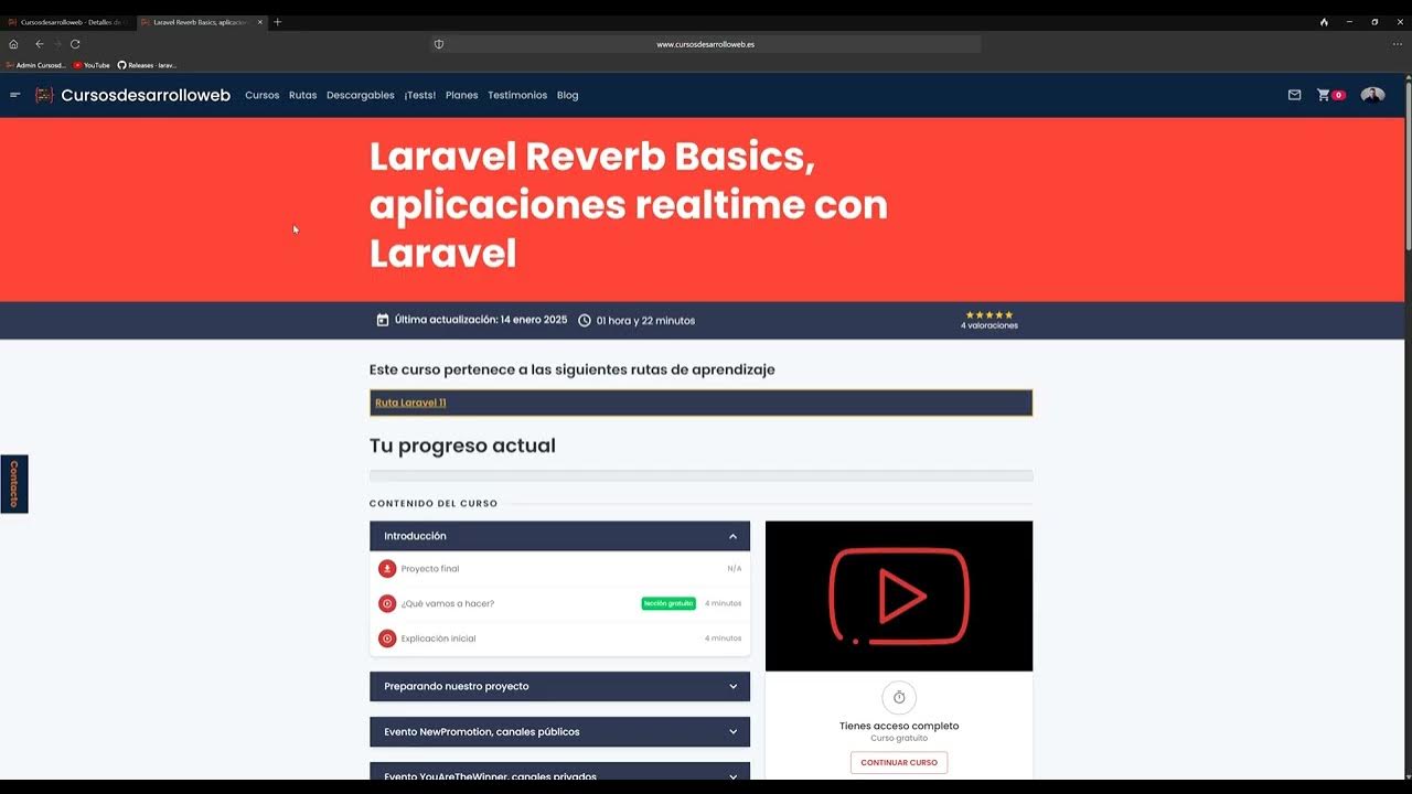 Curso Gratuito: Desarrollo de aplicaciones en tiempo real con Laravel 11 y Laravel Reverb - YouTube