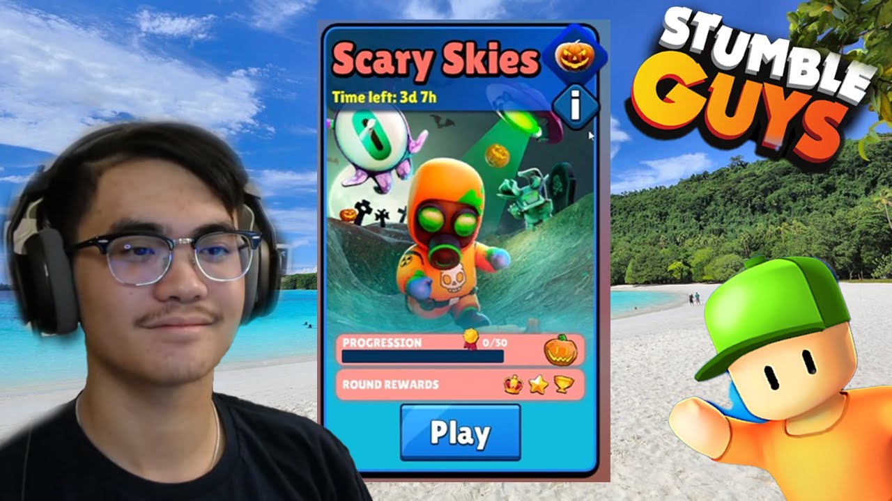 Stumble Guys *not so* Scary Skies! - YouTube