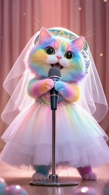 kucing rainbow sholawatan #kucing #cat #kucinglucu #kucingsholawatan # ...