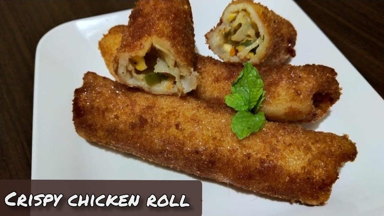 #yummychickenroll #homemaderoll Chicken crispy roll | how to make ...