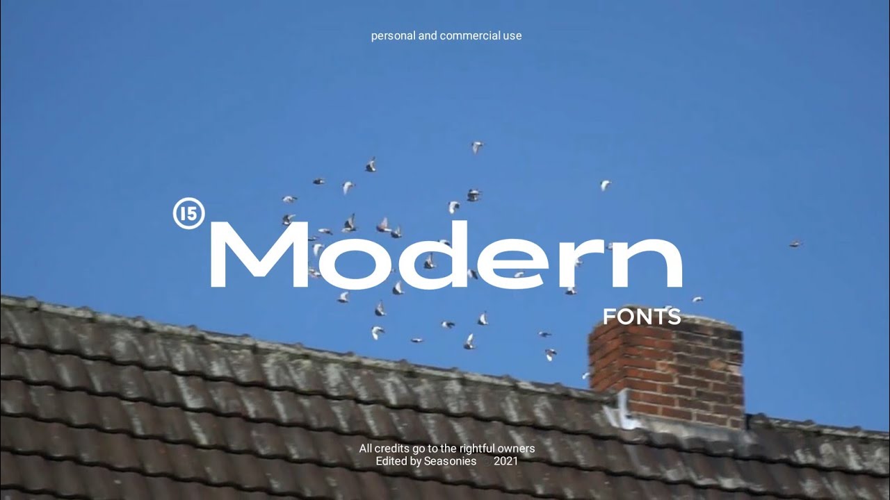 15 Modern Fonts | personal and commercial use–・:* - YouTube