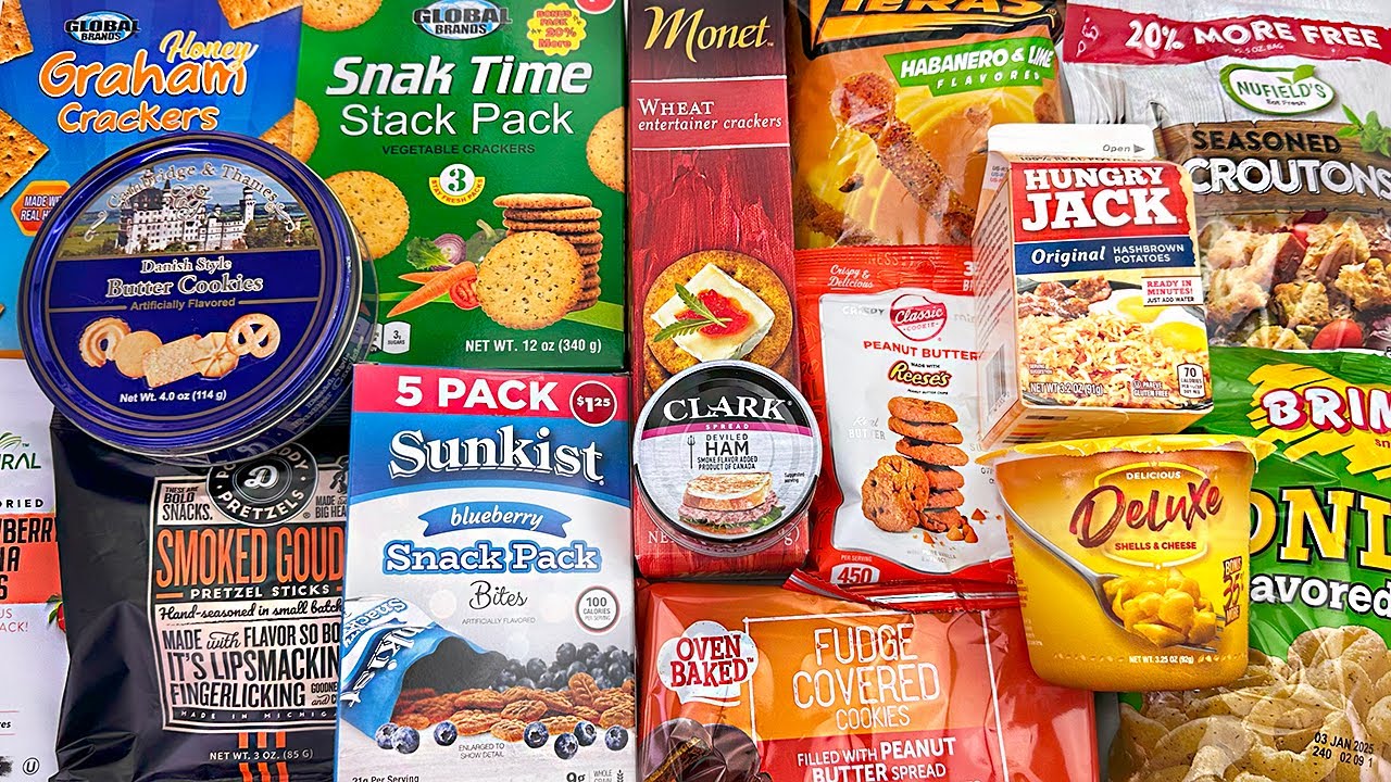 SNACK PARTY! Dollar Tree Snacks Onion Rings, Crackers, Shells & Cheese ...