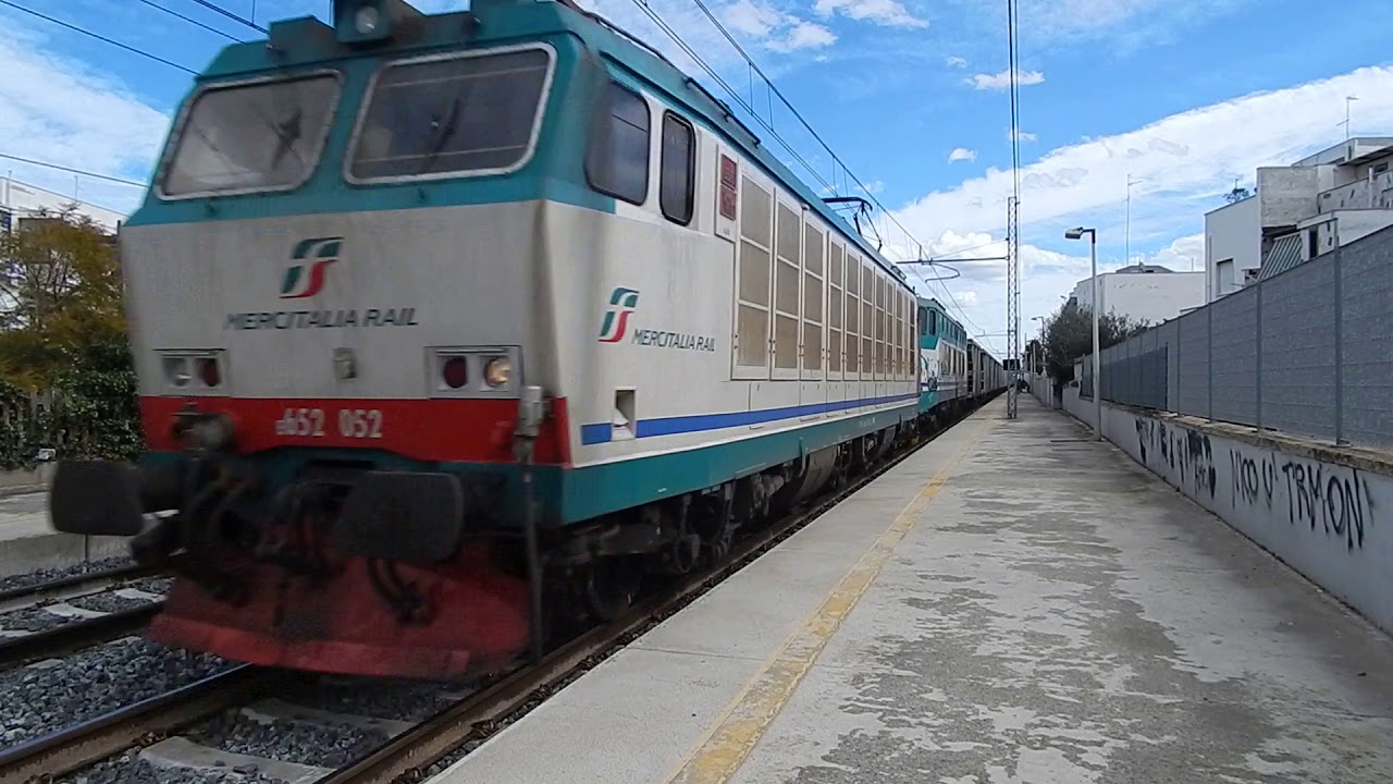 E652 052+E656 603 per MRV Brindisi-Roma Smist., in transito a Bari Palese! - YouTube