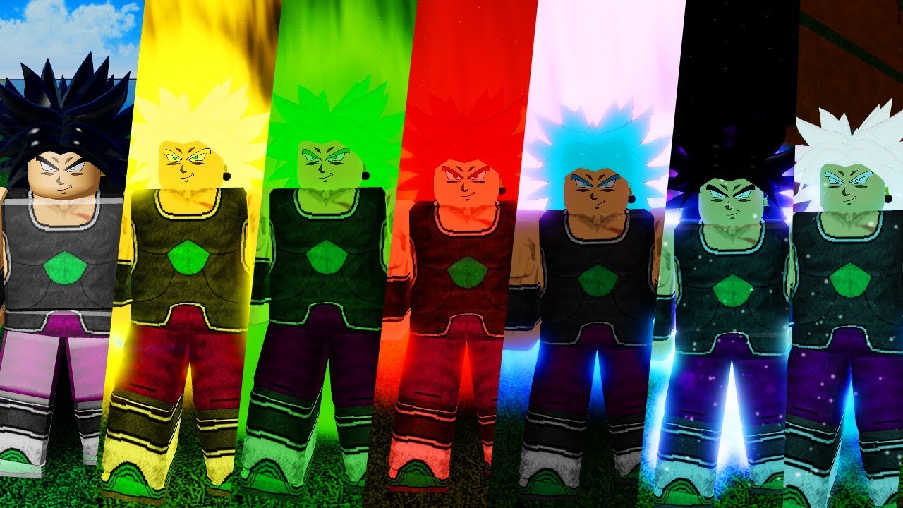 TODAS AS TRANSFORMAÇÕES DO BROLY FILME - BASE, RAGE, SSJ, LSSJ, SSG ...