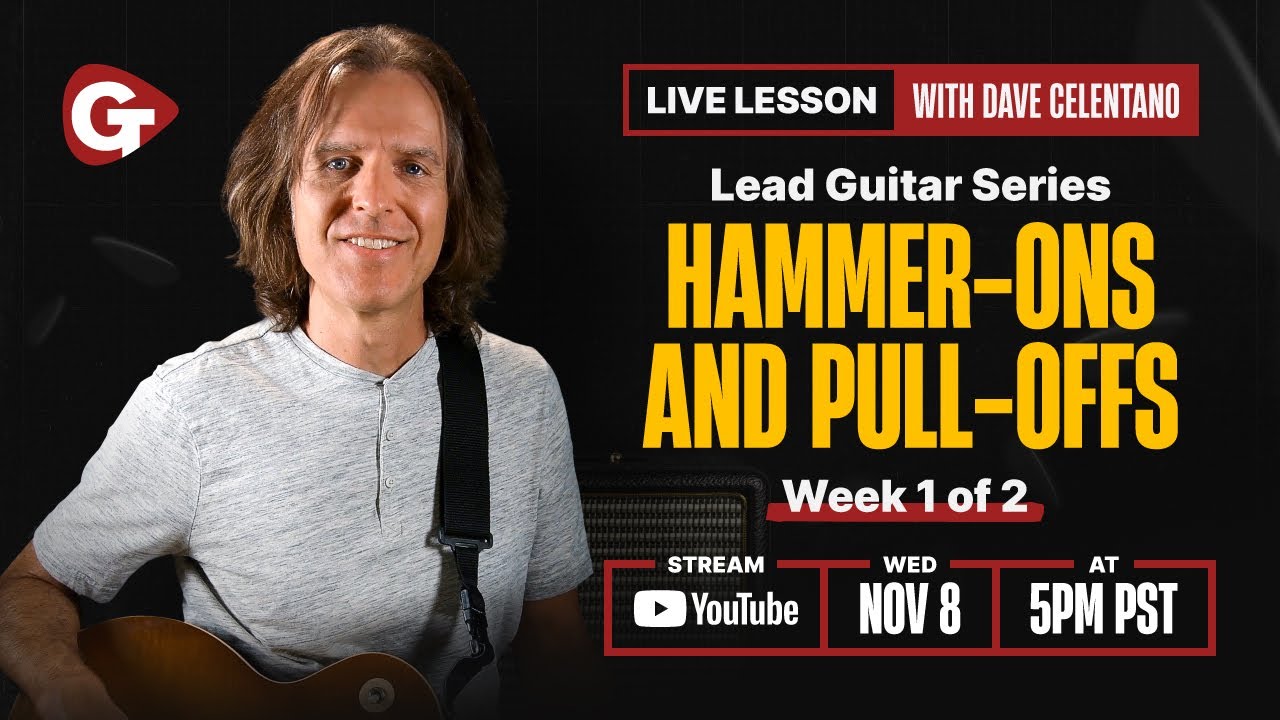 Lead Guitar Techniques Series - Hammer-ons and Pull-offs (week 1 of 2 ...