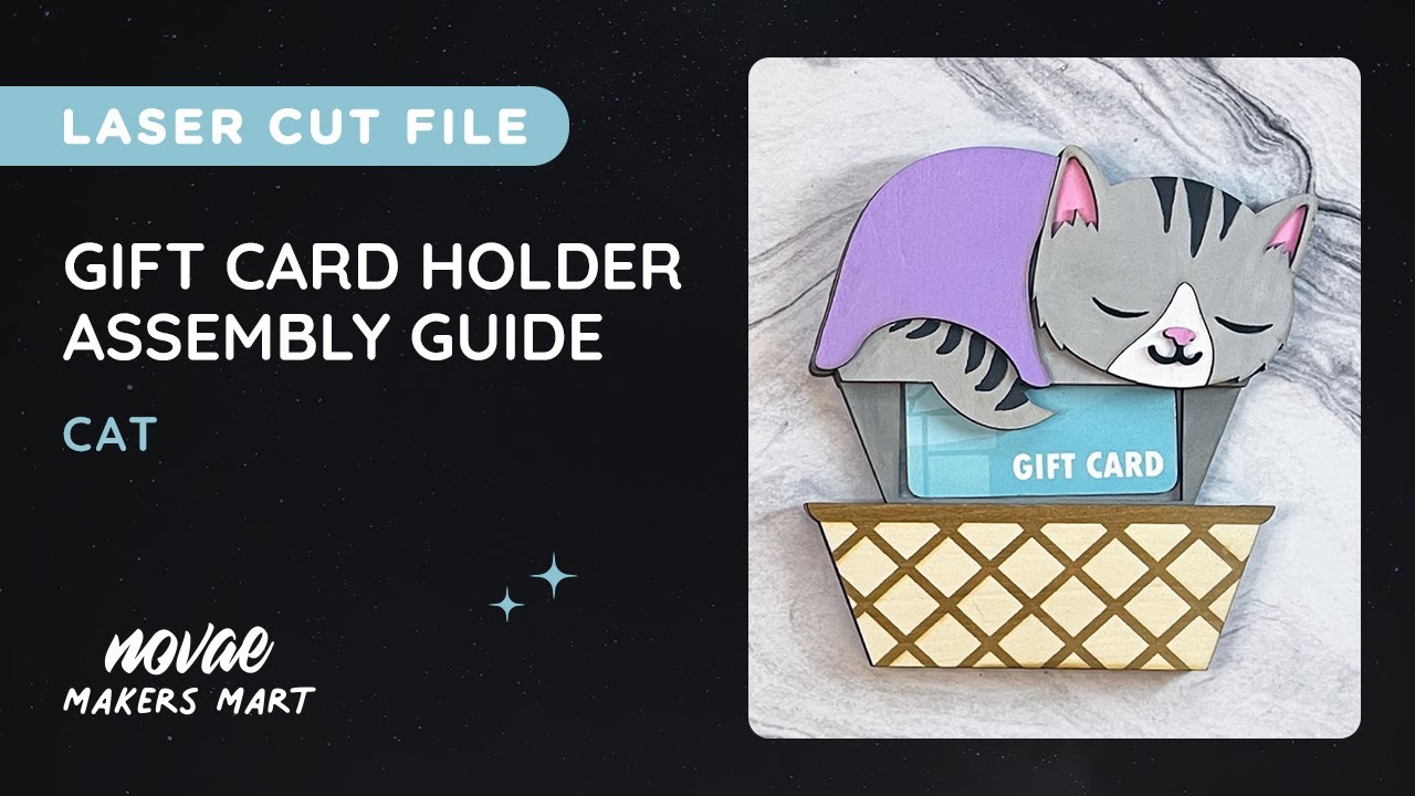 Cat Gift Card Holder Laser SVG | DIY Gift for Cat Lovers - YouTube