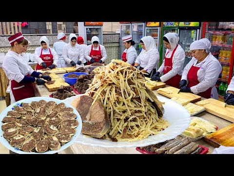 UZBEKISTAN! Uzbek floury cuisine: NARYN | Street food