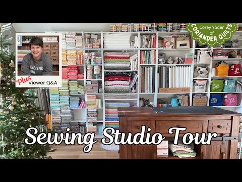 Visit the Sewing Studio of a Fabric & Quilt Pattern Designer - YouTube