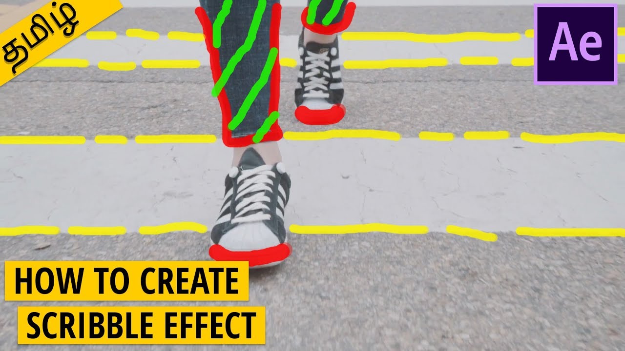 How To Create Scribble Effects In After Effects | Tamil Tutorial | Video Editing - YouTube