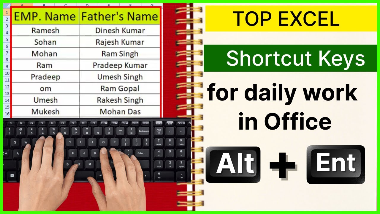Top Excel Shortcut Keys For Daily Work In office | MS Excel New tricks ...