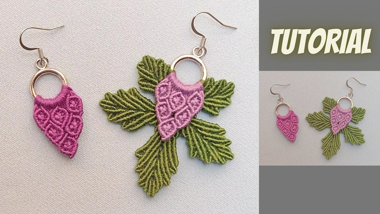 DIY Micro Macramé Grape Tutorial: Part 2 - Crafting the Leaf - YouTube
