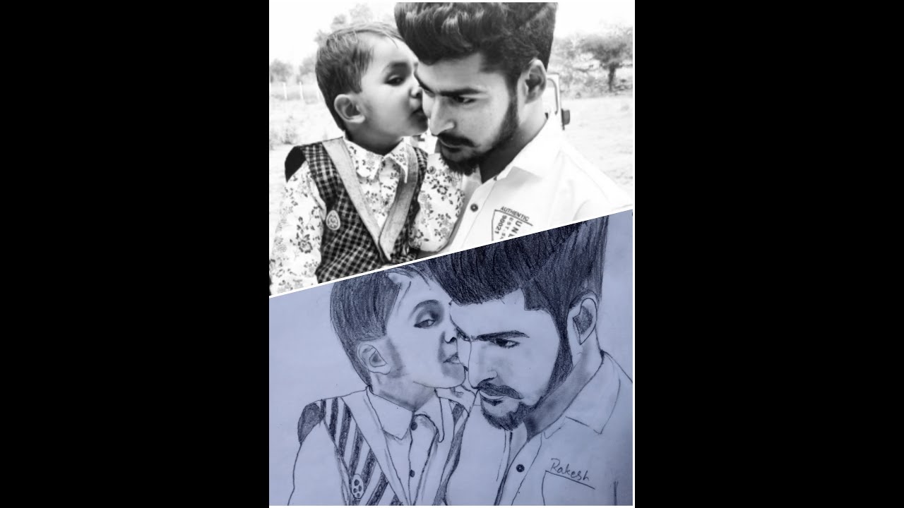 Brothers love special brother day sketch / simply easy drawing - YouTube