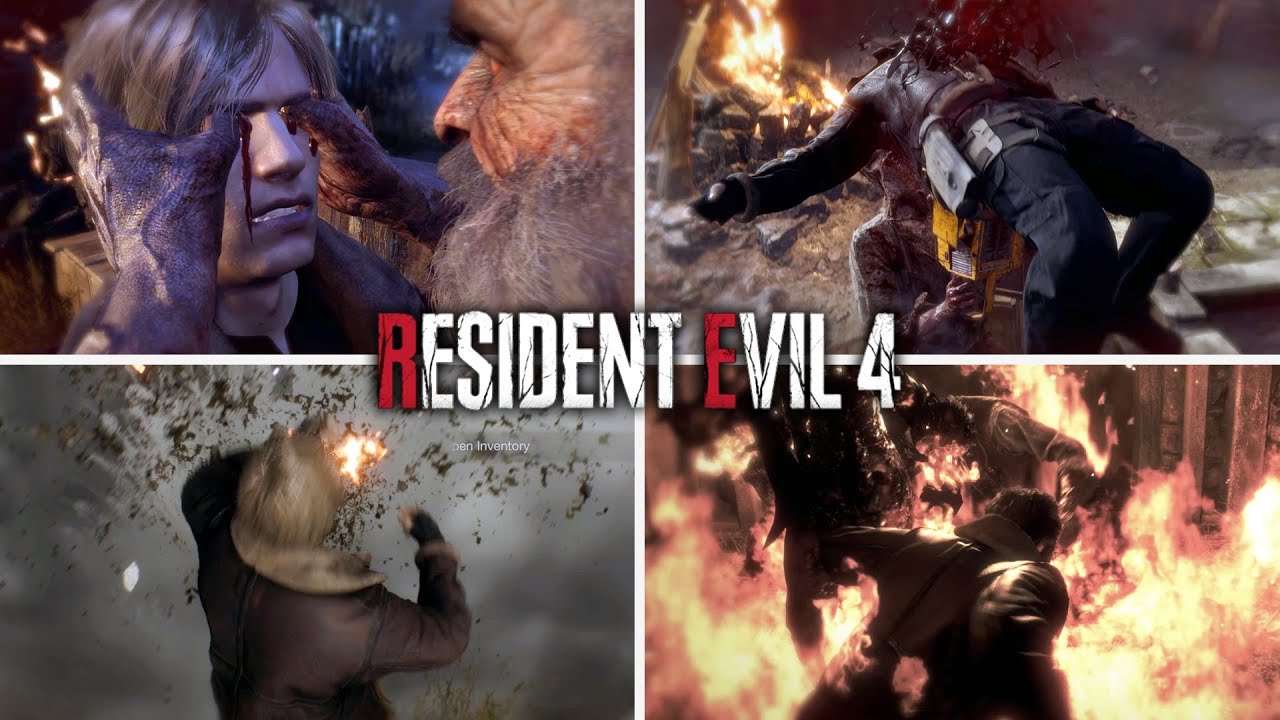 Resident Evil 4 Remake - All Leon Death Scenes - YouTube