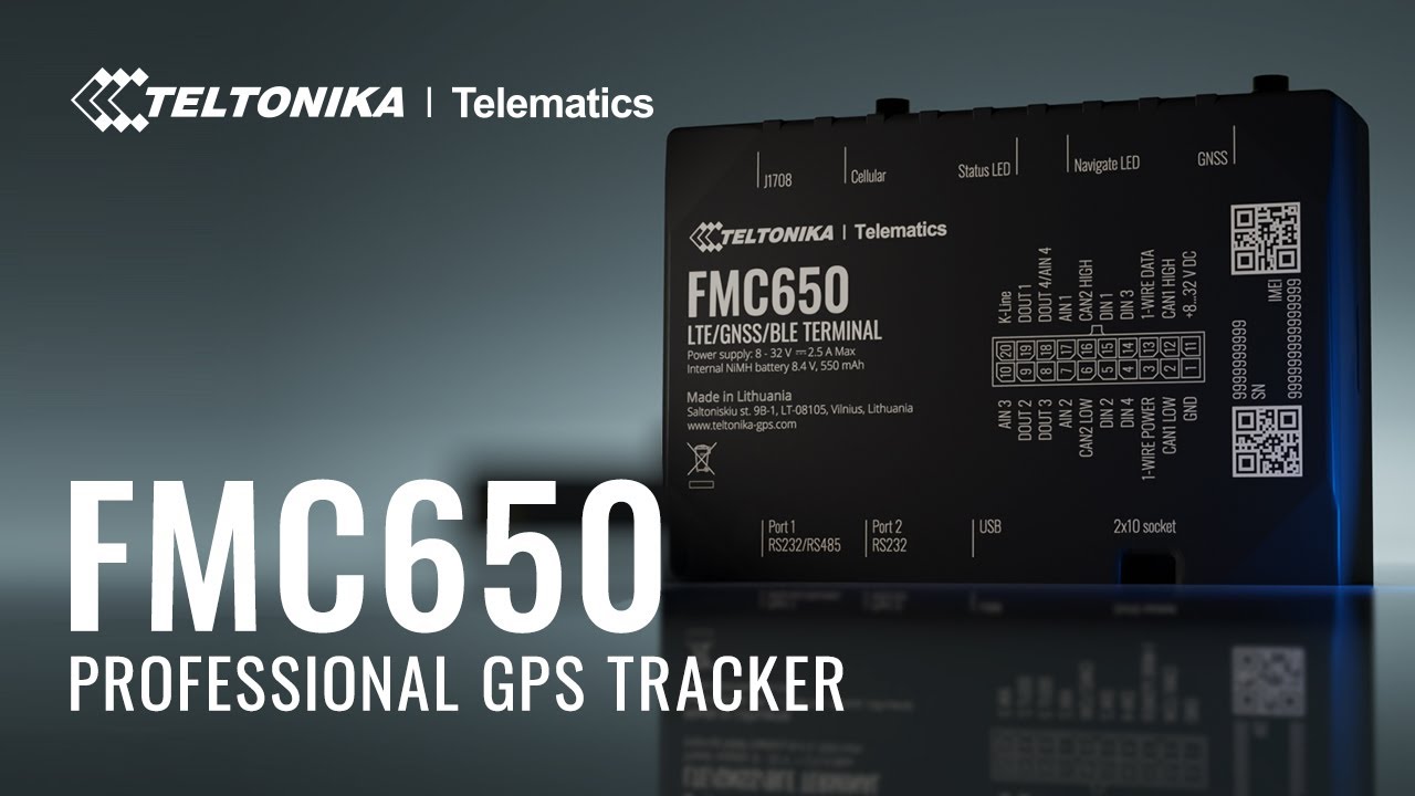 New Professional Vehicle GPS Tracker | FMC650 | Teltonika - YouTube