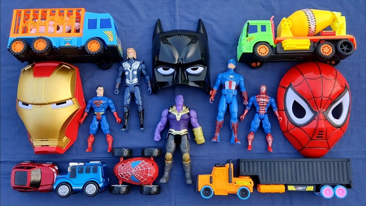 Part 18 Bat man,thanos,hulk,captain america,cement mixer,luxury car ...