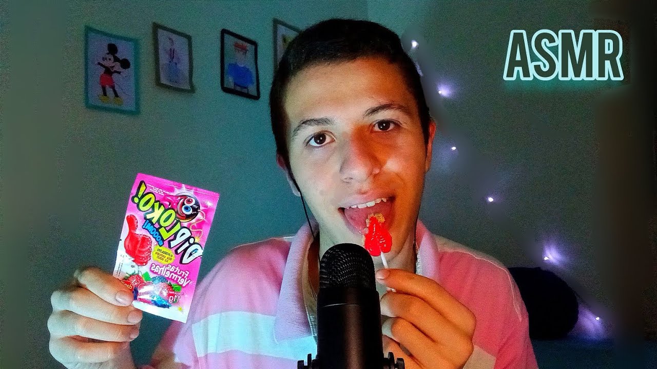 ASMR COM PIRULITO QUE EXPLODE NA BOCA 🍭 - YouTube