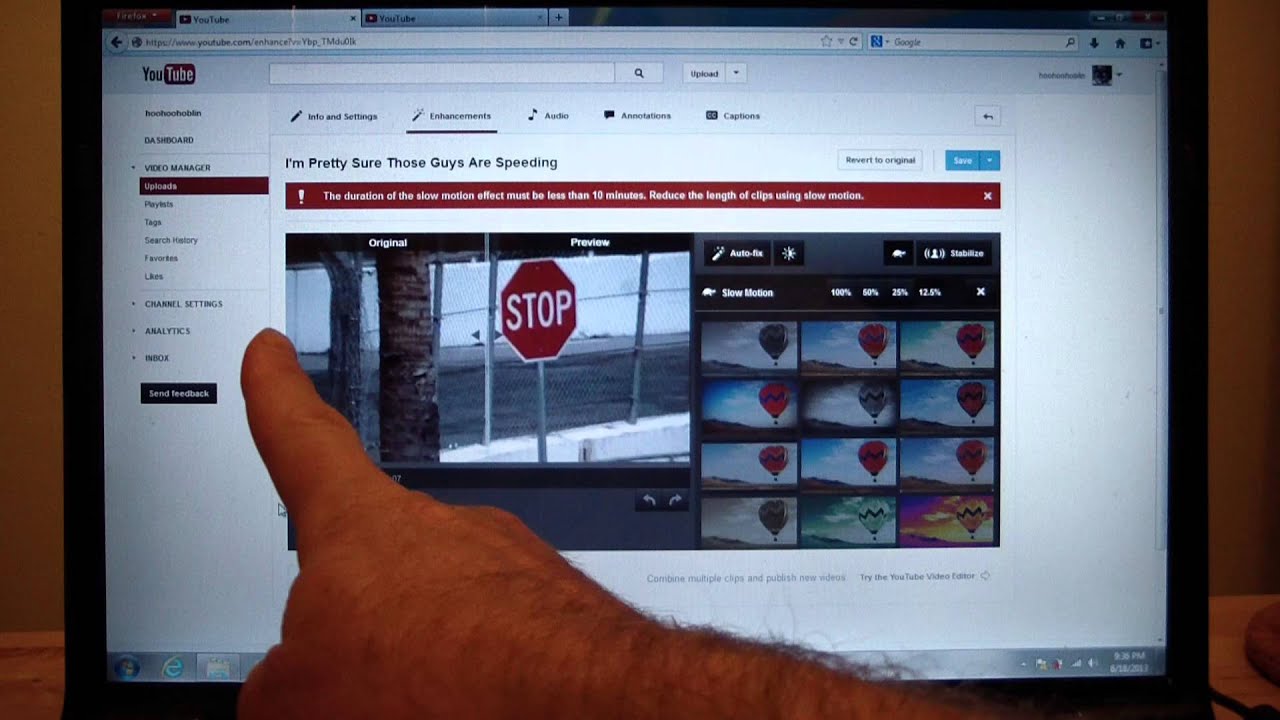 How To Use YouTube Slow Motion Enhancement - YouTube