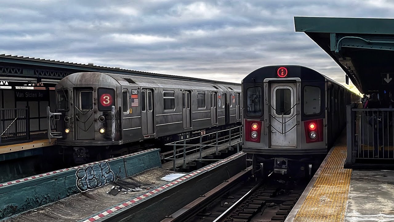 R62, R142 (2)(3) train action @Van Siclen Av - YouTube