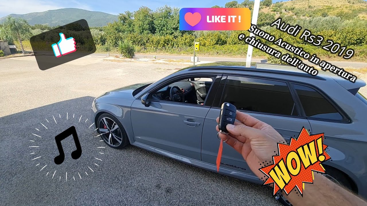 Audi RS3 8v 2019 Intera Video Codifica Obdeleven: Suono Acustico in Apertura e Chiusura con Bip ...