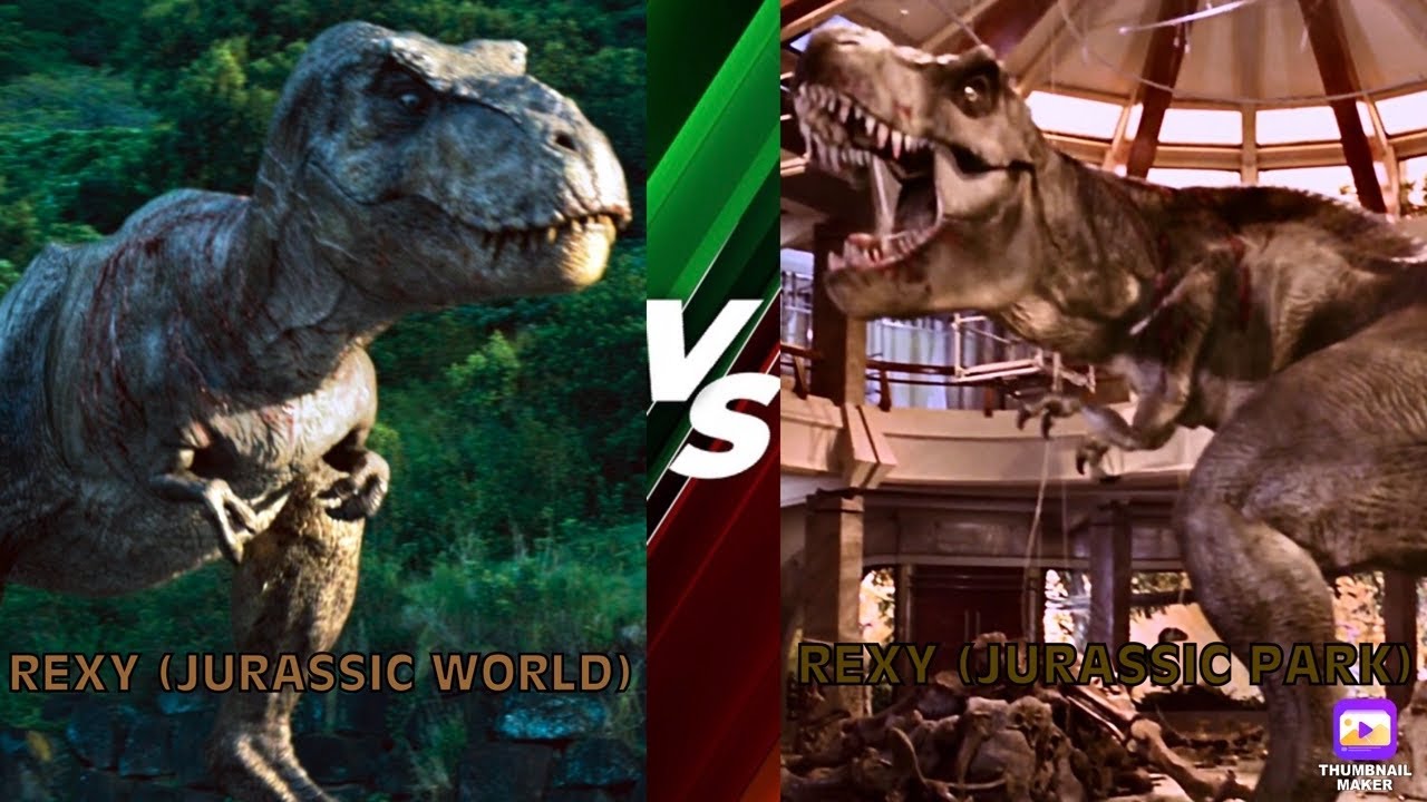 Rexy (Jurassic World) vs Rexy (Jurassic Park) | Tyrannosaur Tournament ...