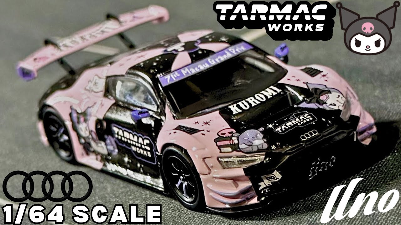 Unboxing 2024 Tarmac Works x Kuromi Audi R8 LMS GT3 EVO II | UNO Racing ...