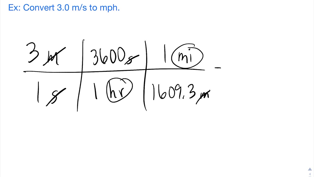 How To Convert M s To Mph YouTube